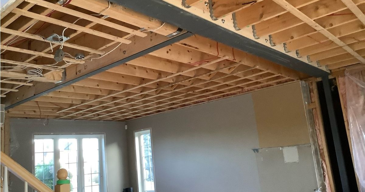 Remplacement d'un mur porteur avec des poutres d'Acier - Écohabitation