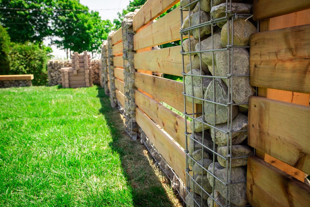 Clôture en Gabion Architectural 75 ans Gabion Express - Écohabitation